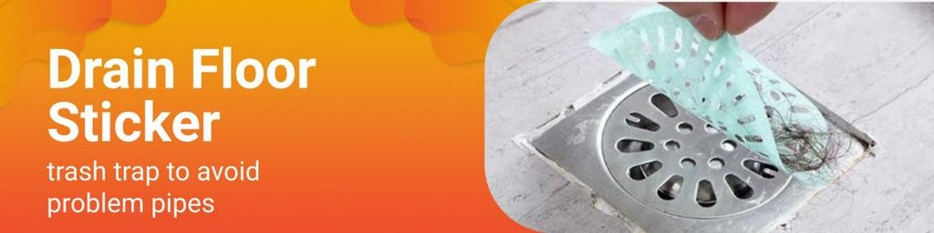 Disposable Floor Drain Stickers Kitchen Bathroom Sewer Anti-Blocking ...