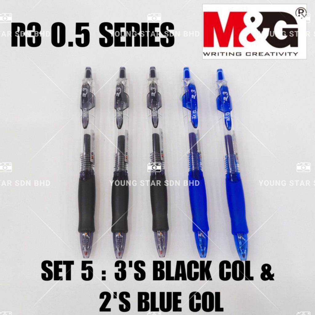M&G GEL PEN 0.5 (R3 SERIES) VALUE PACK AGP02372 (5'S / PACK) | Shopee ...