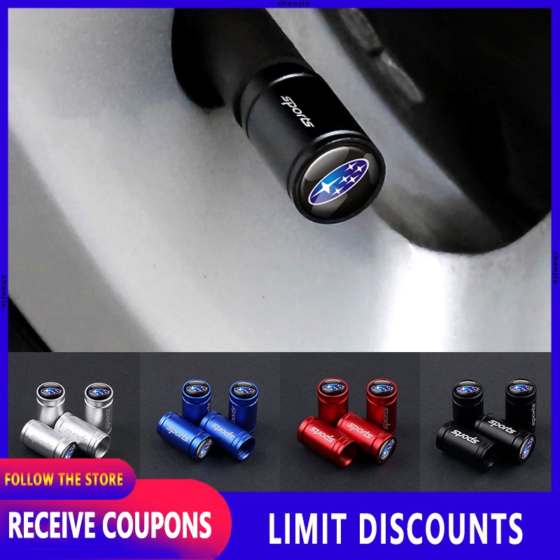 【ready stock】4pcs with logo badge Wheel tire valve cap/tyre valve cap ...