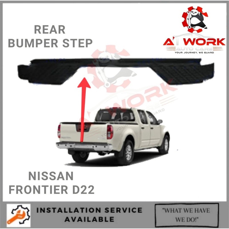 Nissan Frontier D22 Rear Bumper Step Belakang (Upper Rubber) Black ...