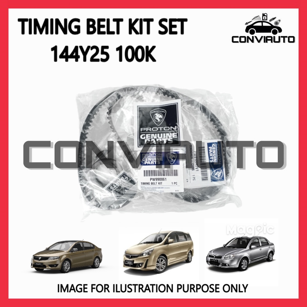 PROTON BLM 1.6 FLX EXORA TURBO PREVE 144Y25 TIMING BELT SET 100,000KM ...