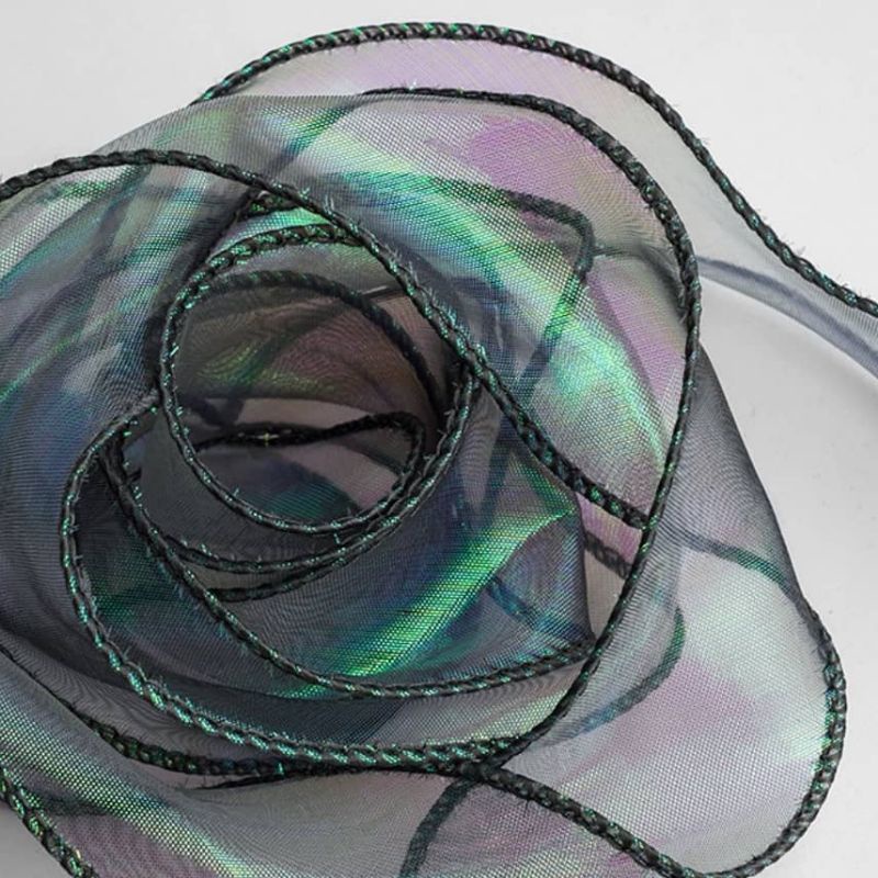 4cmx10yard Fancy Holographic Colour Fishtail Ribbon For Flower ...
