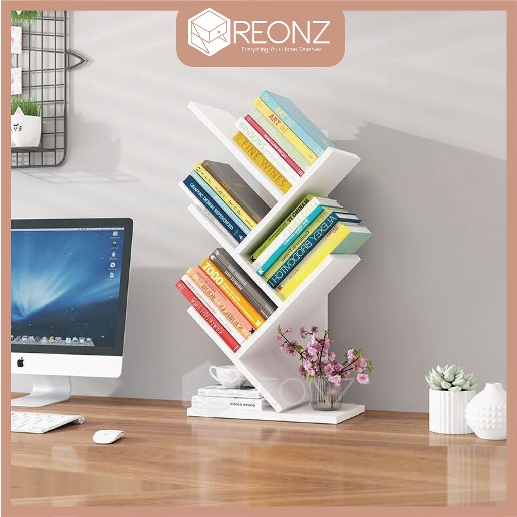 REONZ TYPE A Table Top Bookshelf Multi-purpose Storage Rack Modern ...