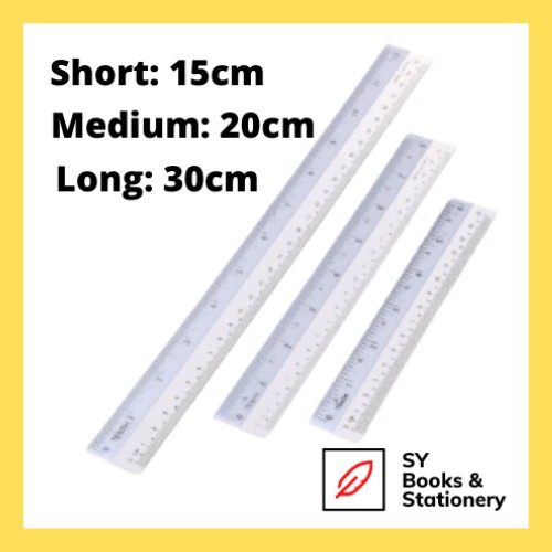 White Side PVC Straight Ruler 6" / 12" | Shopee Malaysia