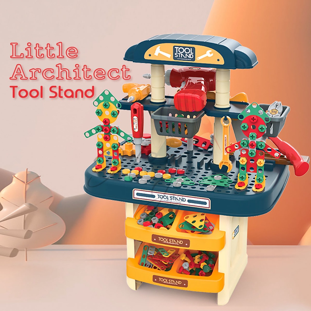 Little Architect Tool Stand Workbench Pretend Play Set Simulation ...
