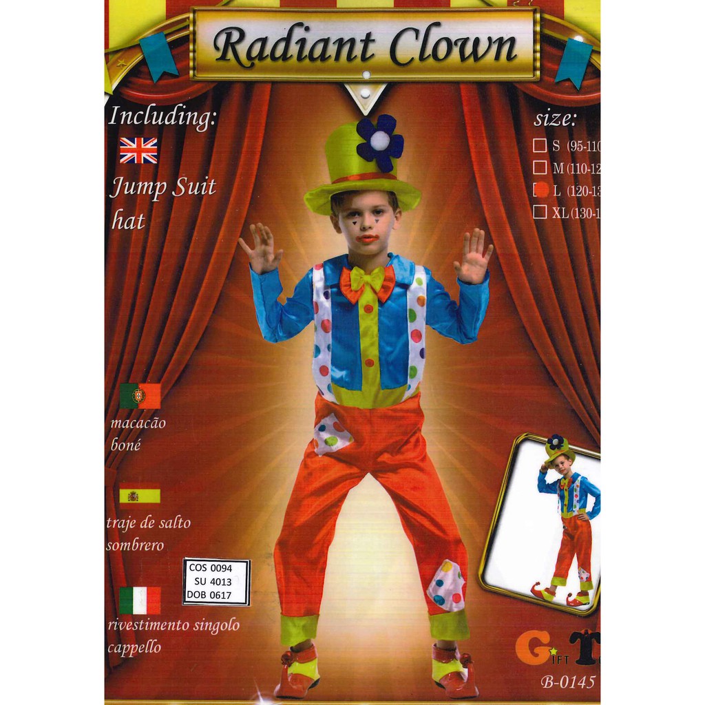 Instant Costumes Radiant Clown - Kids COS 0094 | Shopee Malaysia