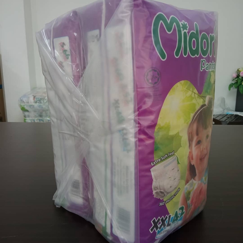 Midori Disposable Baby Diaper Pants (S66/M60/L52/XL48/XXL42) x 2 Packs ...