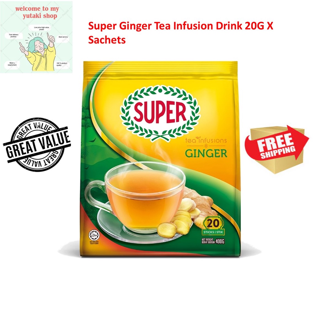 Super Ginger Tea Infusion Drink 20G X Sachets | Shopee Malaysia