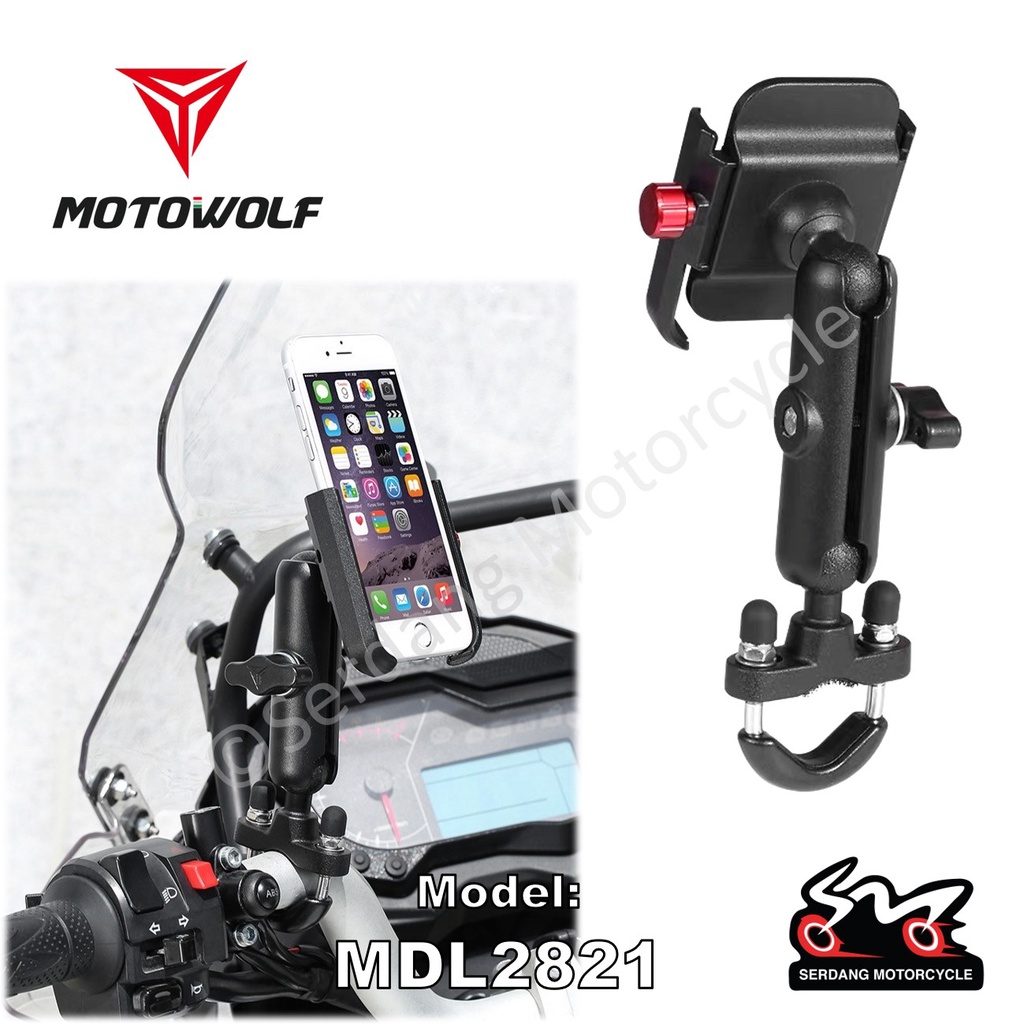 MOTOWOLF Phone Holder Motorcycle Bicycle GPS Handphone Bike Motor ...