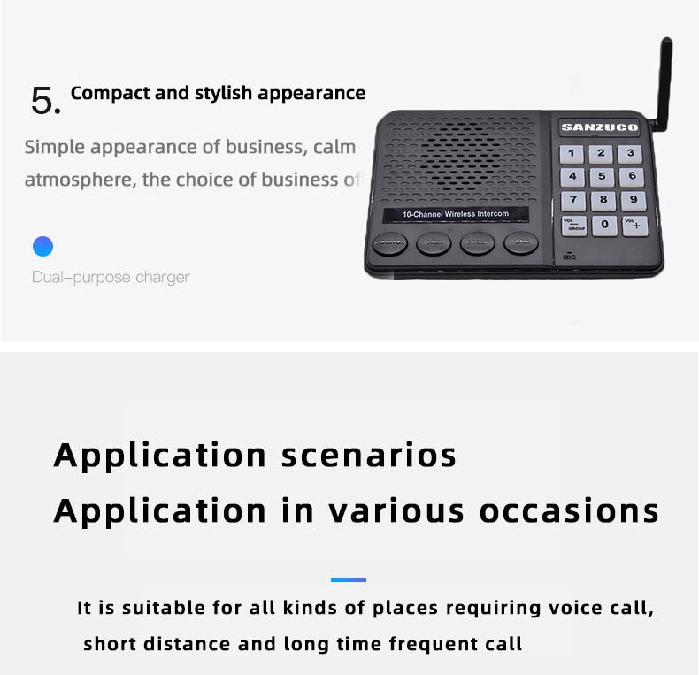 [Ready stock] SANZUCO Room to Room Intercoms Wireless for Home and ...