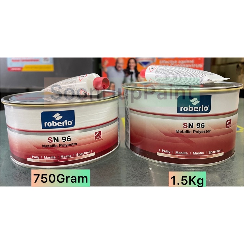 ROBERLO SN96 METALIC PUTTY POLYESTER 1.3KG / 750GRAM WITH HARDENER / SIMEN BESI | Shopee Malaysia
