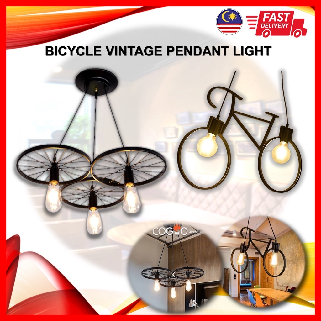 Vintage Modern Retro Loft Iron Wheel Pendant Light 600mm 3 head Wheels ...