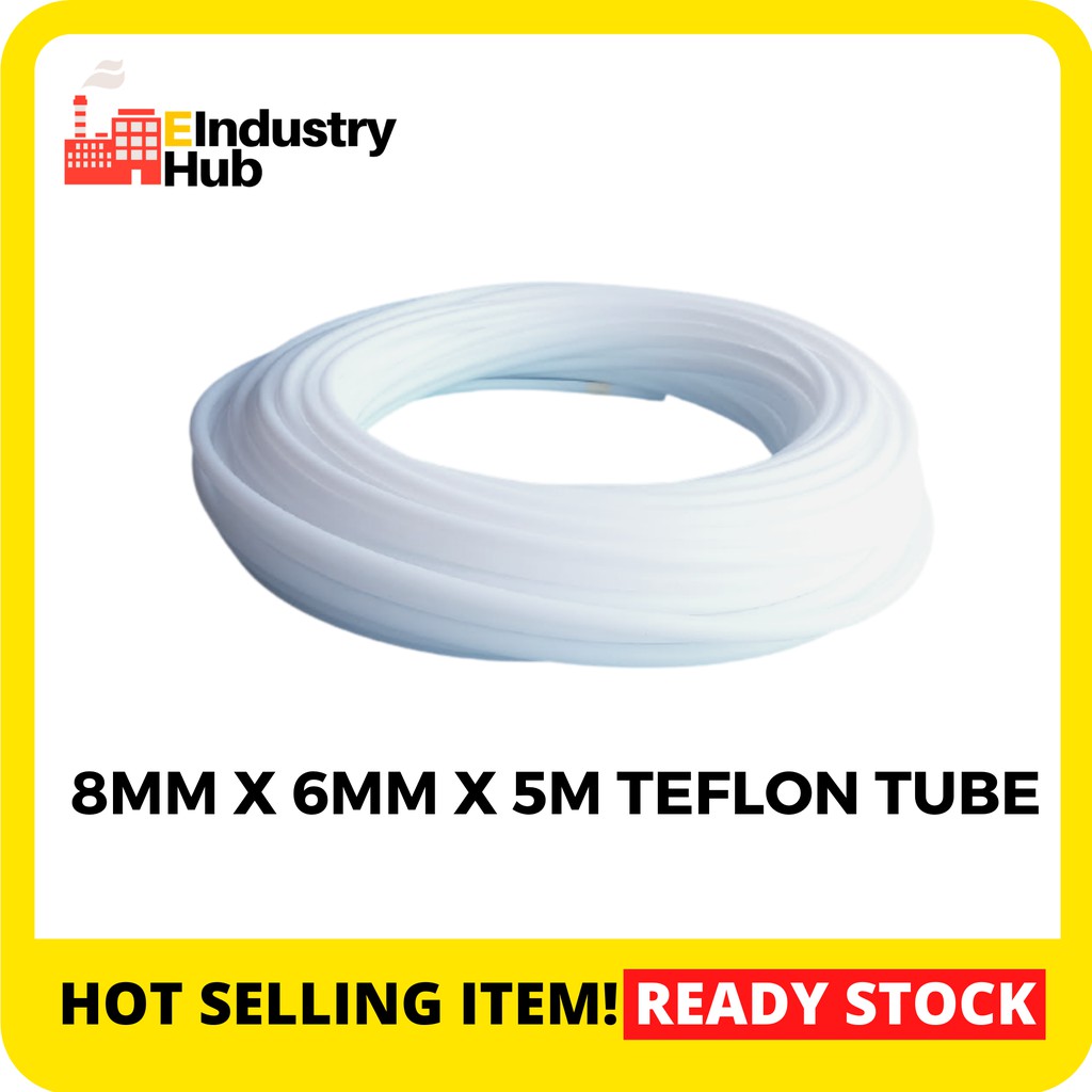8mm x 6mm x 5m PTFE Tube Teflon Tube Hose Chemical Resistance Teflon Pipe Tube High Temperature ...