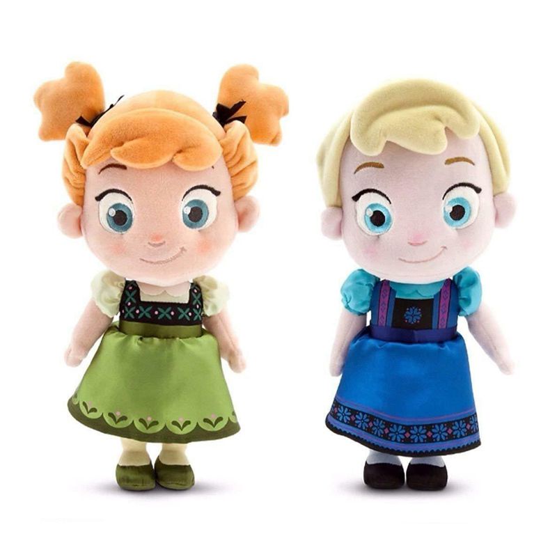 Frozen Toys 12" Toddler Elsa & Anna Soft Plush Princess Stuffed Gift ...