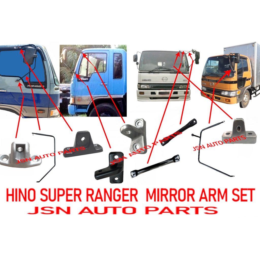J01S08 MIRROR ARM ,BRACKET HINO SUPER RANGER TANGKAI CERMIN | Shopee ...