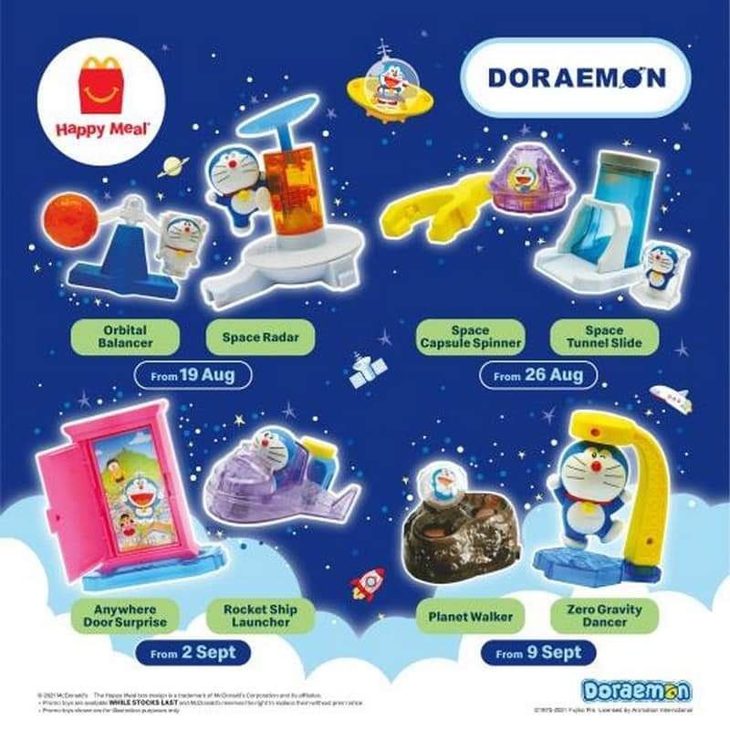 McDonald's Happy Meal Toy Collection August 2021 Doraemon | Shopee Malaysia
