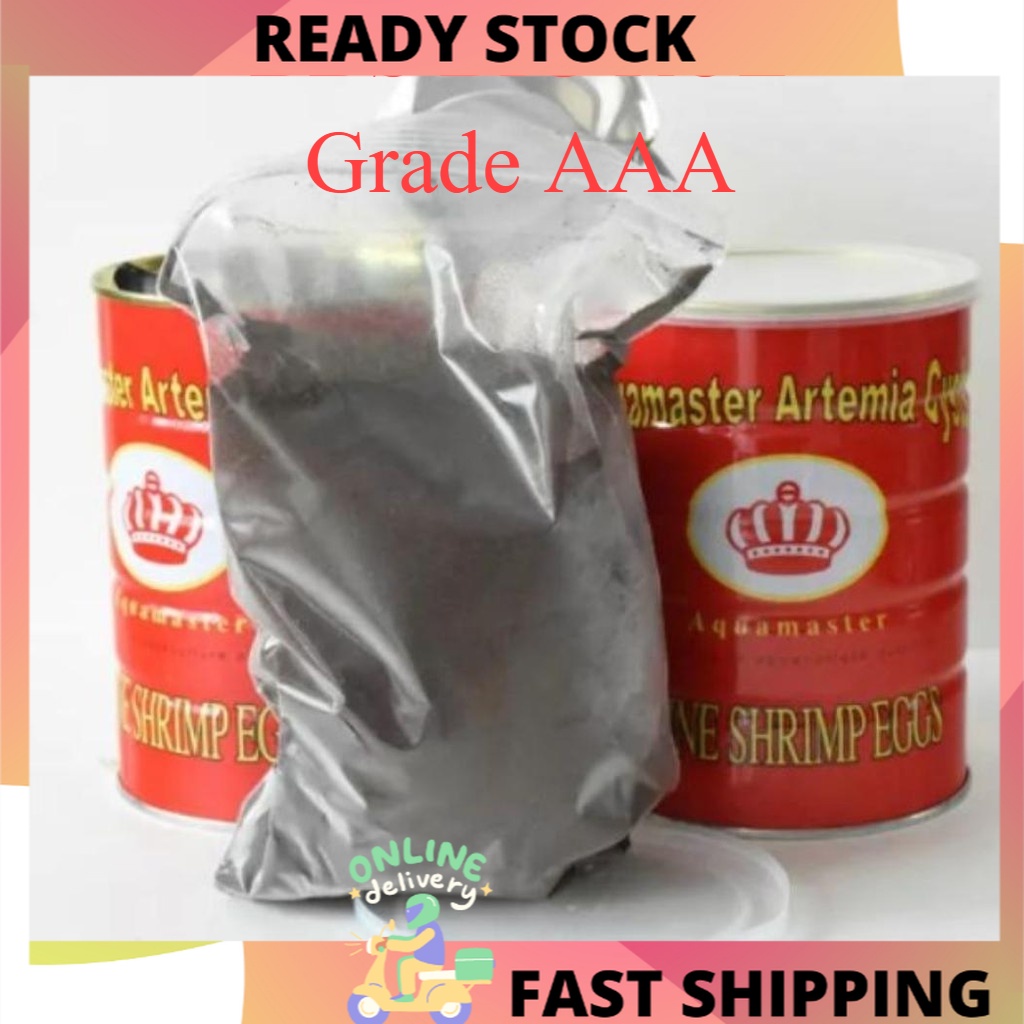 Aquamaster Artemia BBS Brine Shrimp Egg Makanan Ikan Betta Guppy Molly ...
