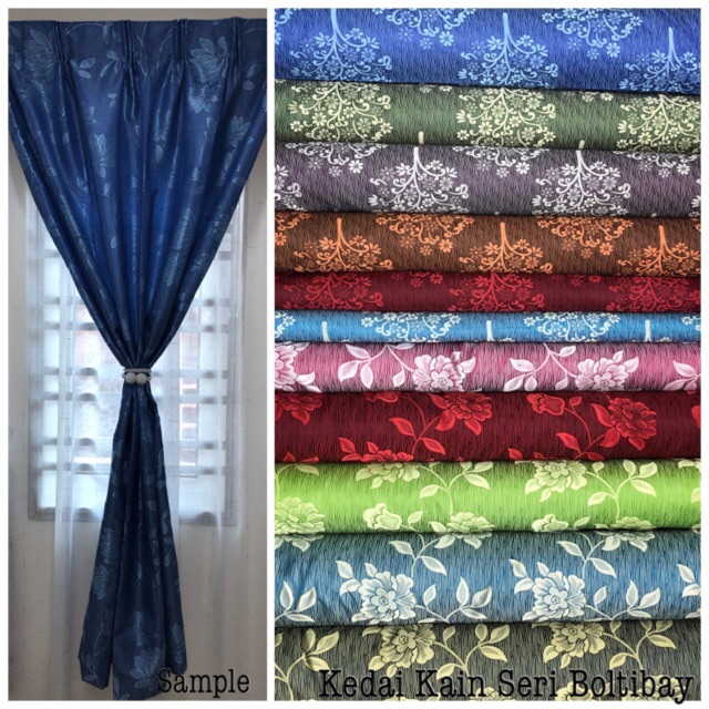 KAIN LANGSIR CORAK BUNGA 🌟!! 🔥PROMOSI HEBAT 🔥 /FABRIC CURTAIN POLYESTER ...