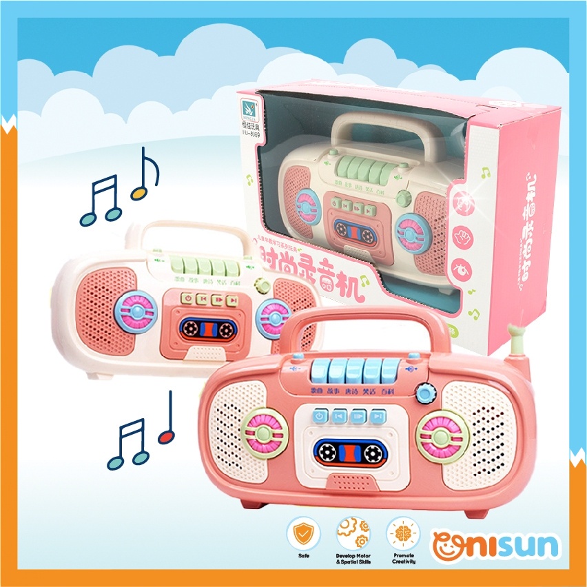 Kids Girl Fun Cute Story Telling Retro Radio with Light and Music Early ...
