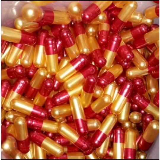 Empty CAPSULE SHELLS SIZE 0 COLORFUL ORANGE YELLOW METALLIC UKRAN 0 ...