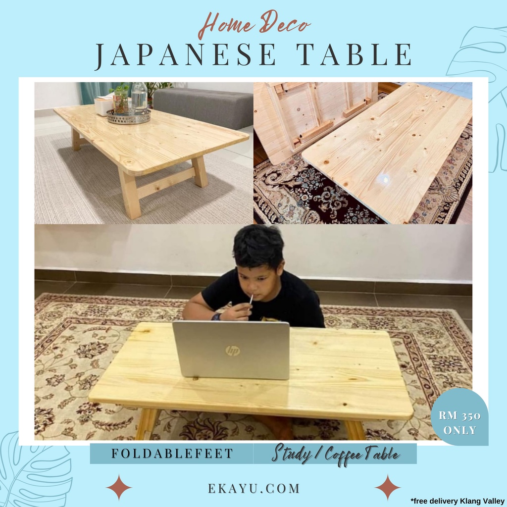 HOME DECO MEJA LIPAT STUDY JAPANESE TABLE COFFEE | Shopee Malaysia