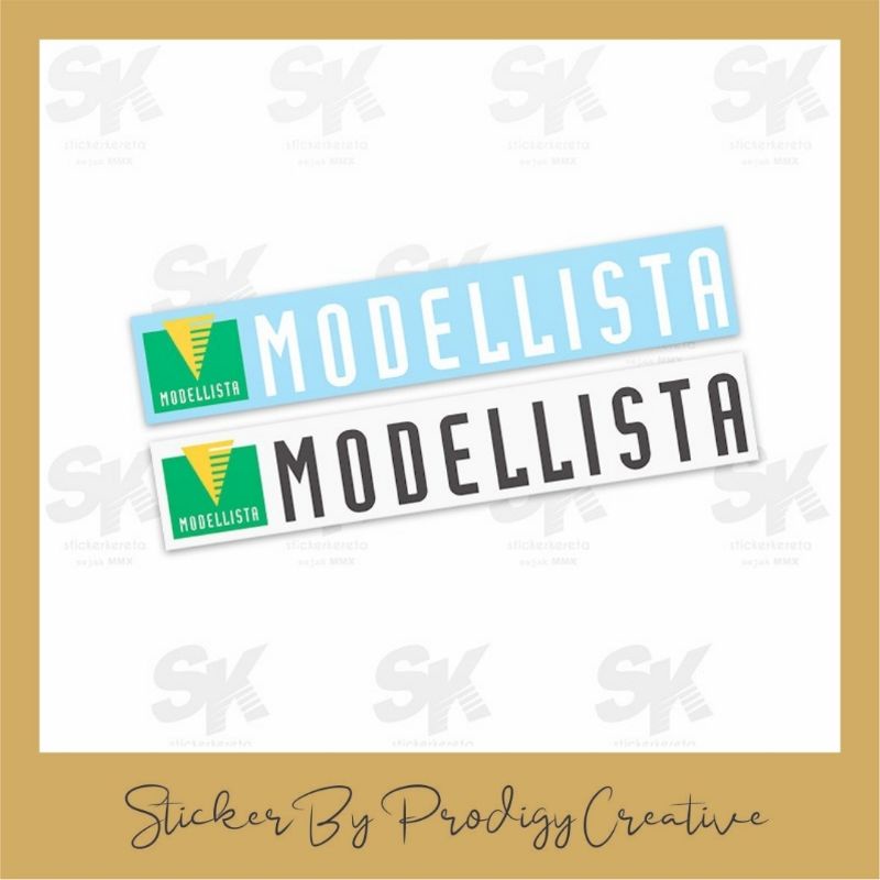 Modellista Logo Vinyl Cutting Car Sticker | Shopee Malaysia