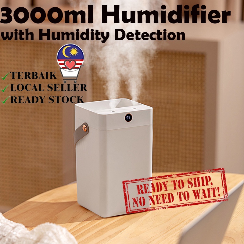 [New Digital Display Dual Spout] Portable 3000ml Aroma Essential Oil ...