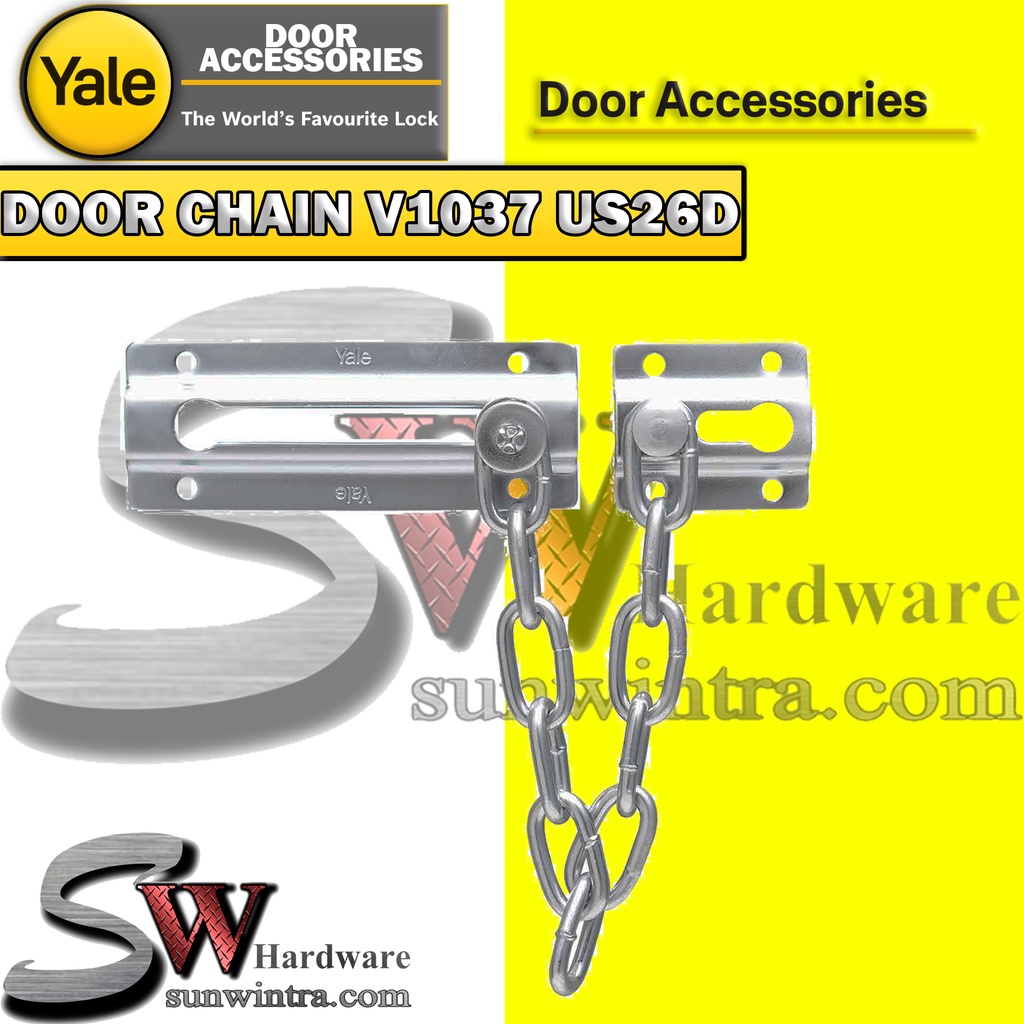 [Original] YALE Security Door Chain V1037 US26D / US11 | Shopee Malaysia