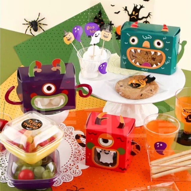 Monster Treat / Favor / Gift Box - Set of 5 | Shopee Malaysia