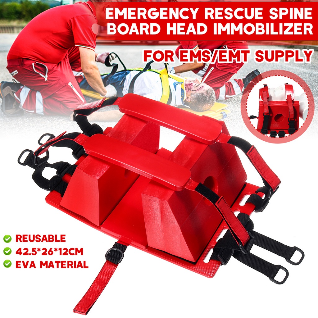 Red Emergency Rescue Head Fixator Water Rescue Stretcher Plate Head ...