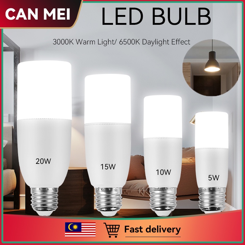 【Local】5W 10W 15W 20W LED Bulb 3000K Warm Light 6500K Daylight Effect Light Bulb Corn Stick E27 ...