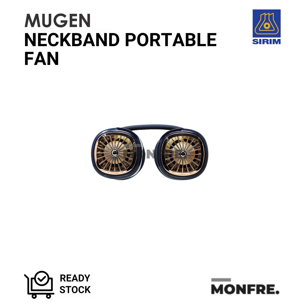MUGEN - Neckband Portable Fan Cooler, Portable, rechargeable, neck fan ...