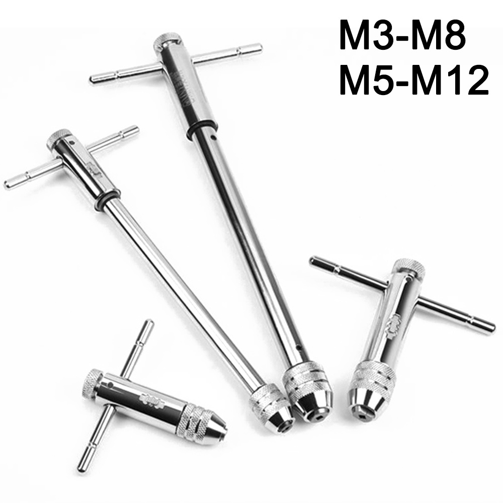 Adjustable T Handle Ratchet Tap Wrench Extended Tap Reamer for Metric ...