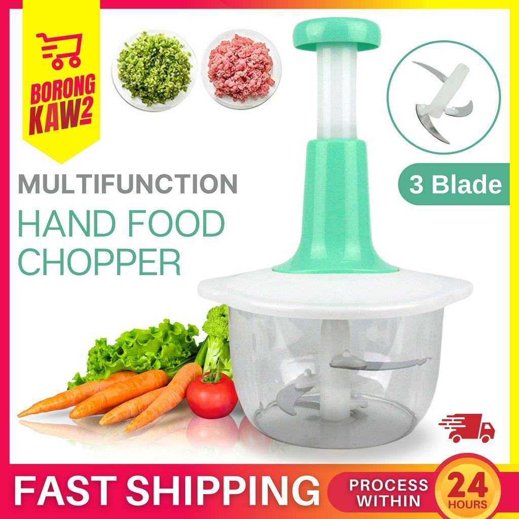Manual Food Processor Multifunction Gourmet Cuisine Hand Pat Chopper ...