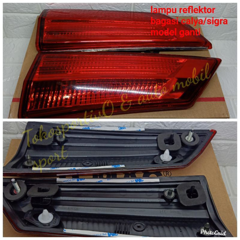 MATA MERAH Calya sigra red trunk reflector light, calya sigra red cat's ...