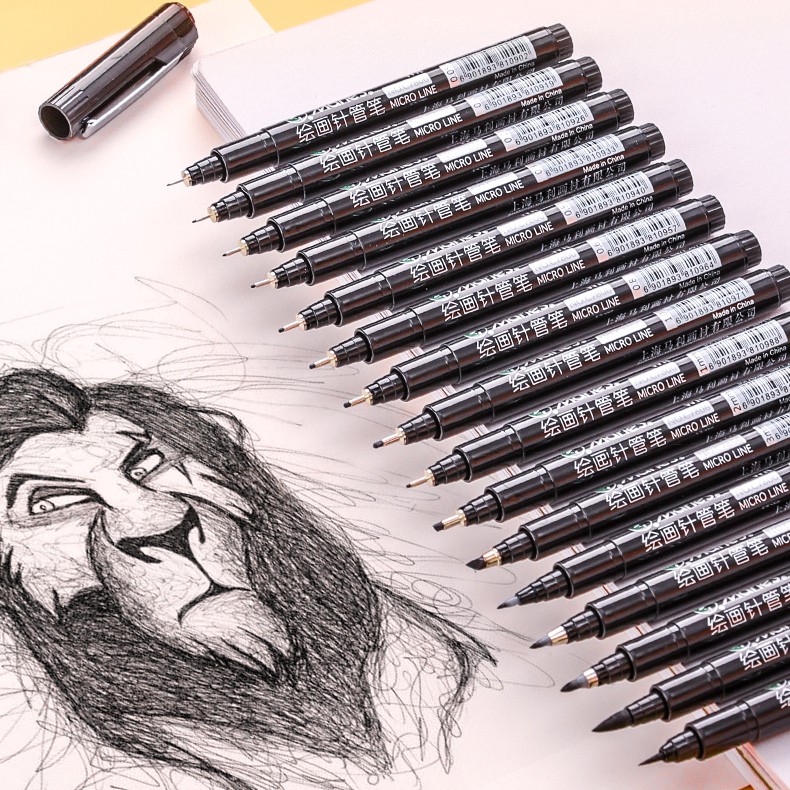Xileyw [Ready Stock] Marie’s Black Micro-Line Pen Fineliner Ink Pens ...