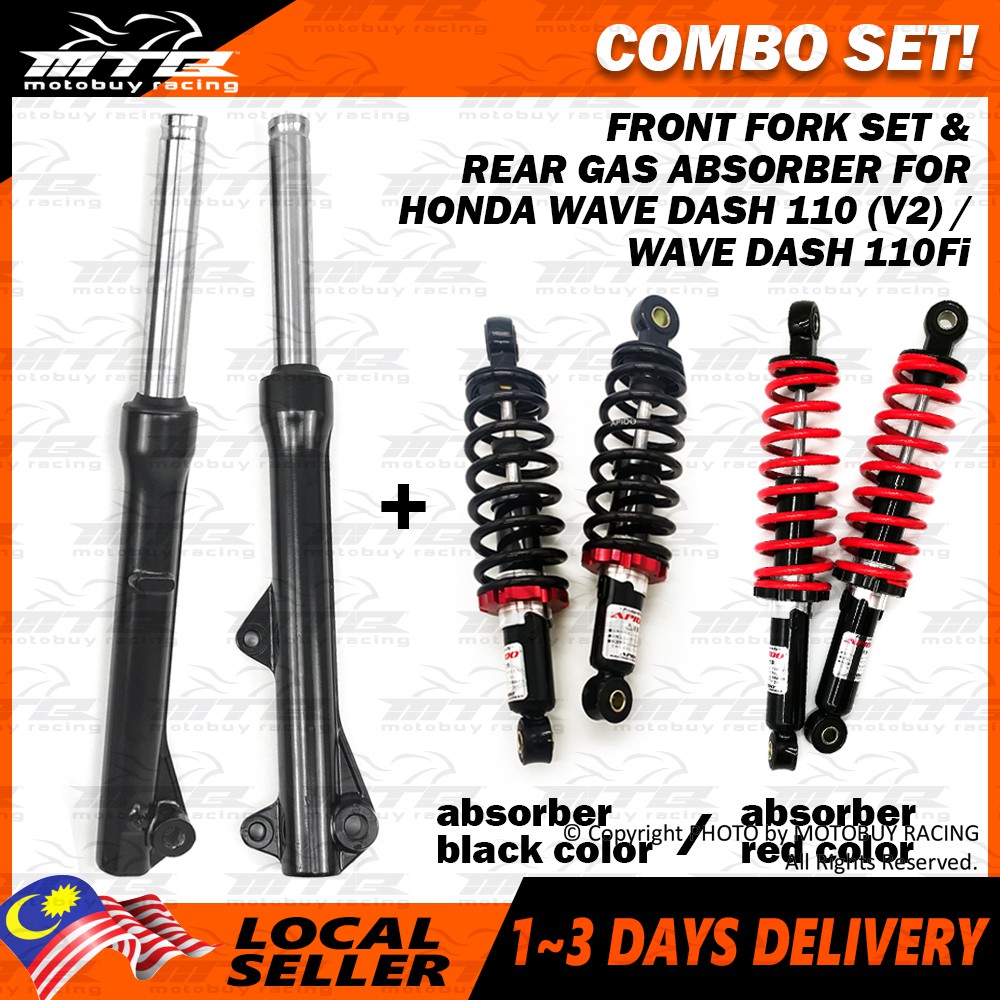 FRONT FORK SET & GAS ABSORBER FOR HONDA WAVE DASH 110 (V2) / WAVE DASH ...