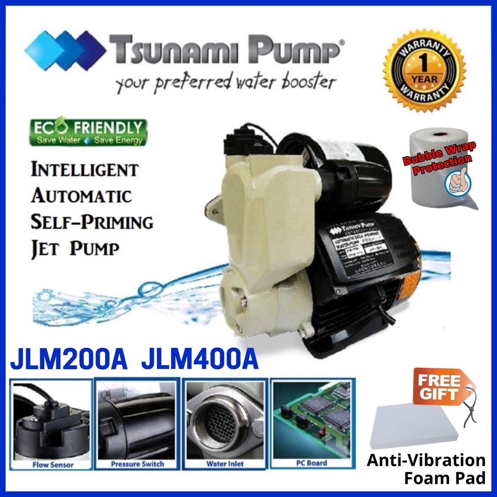 Tsunami Intelligent Automatic Self-Priming Jet Pump JLM-200A / JLM-400A ...