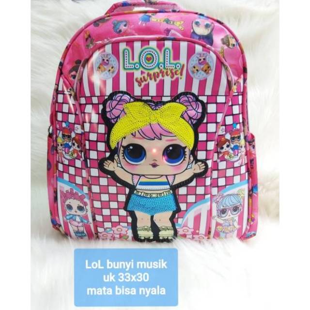 MATA Lol CHARACTER CHILDREN'S BAG LED BAG LOL LIGHTS UP EYES BACKPACK | Shopee Malaysia