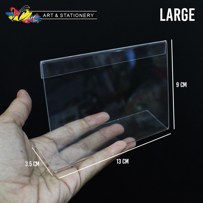 VC Art PVC L Shape Card Stand Price Display Price Tag Holder Pengepit ...