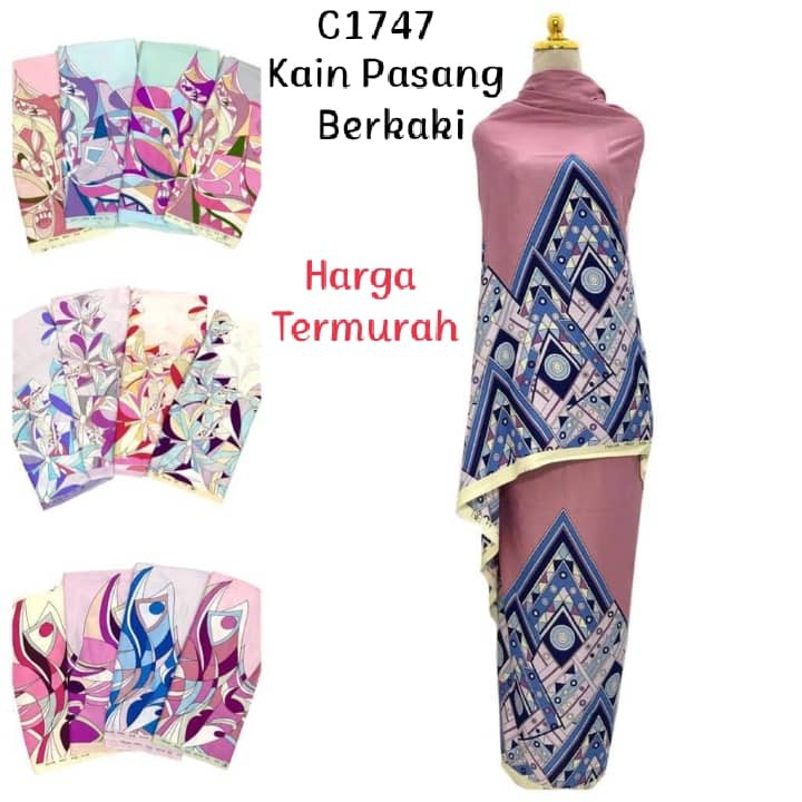 C1747 Kain Defect ！Kain Pasang Corak Berkaki 4 Meter OFFER Jual Rugi ...
