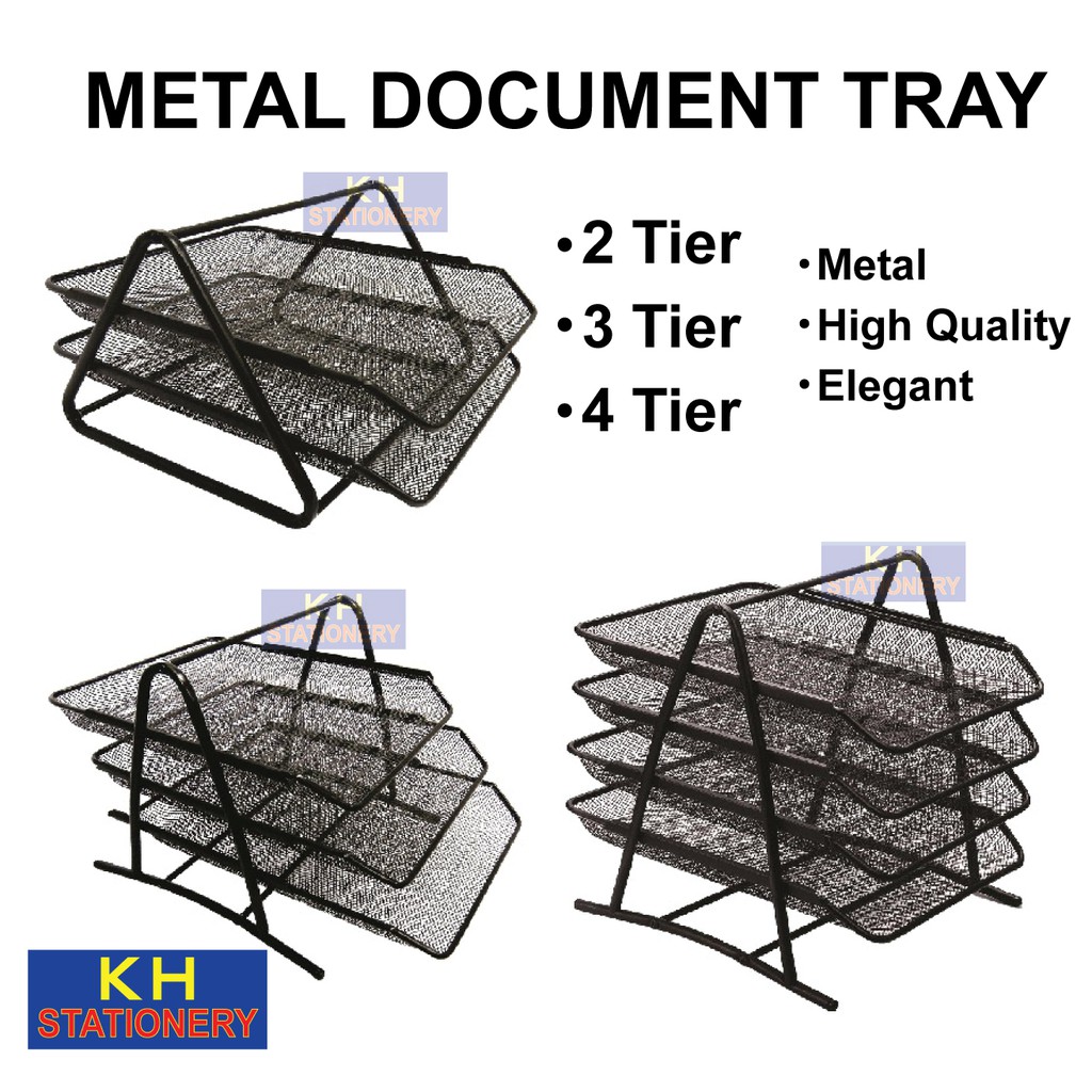 Metal Document Tray 2 Tier / 3 Tier / 4 Tier / Metal Wire Tray / Wire ...