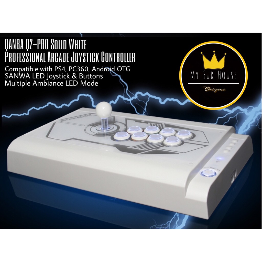 Genuine QANBA Q2 PRO LED White Arcade Joystick Controller PlayStation ...