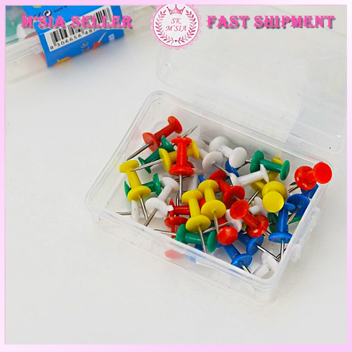 Push Pins 1 Box Set For Office and School Notice board Use | Shopee ...