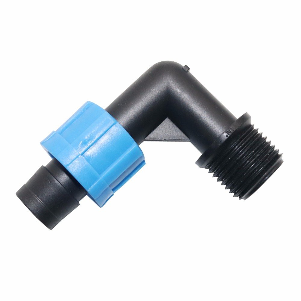 16mm Thread Lock Connector 3/4" Male thread Elbow Connector for Drip ...