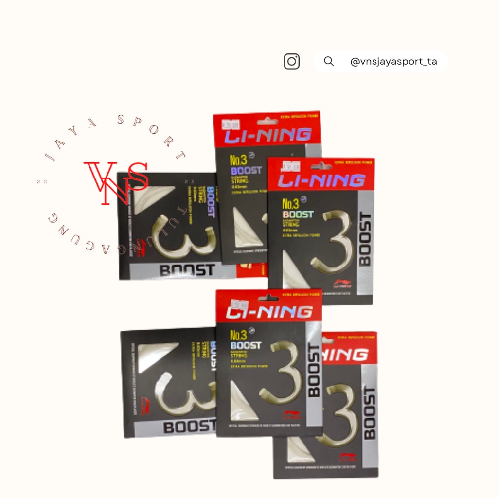 Badminton RACKET STRINGS LINING NO. 3 BOOST ORIGINAL 0.63 MADE IN JAPAN ...
