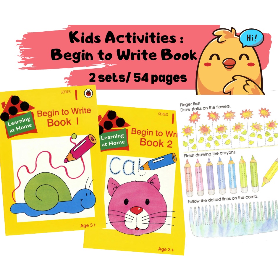 A190 - Printable Begin to Write Book 2 sets 54 pages [PDF] kids ...