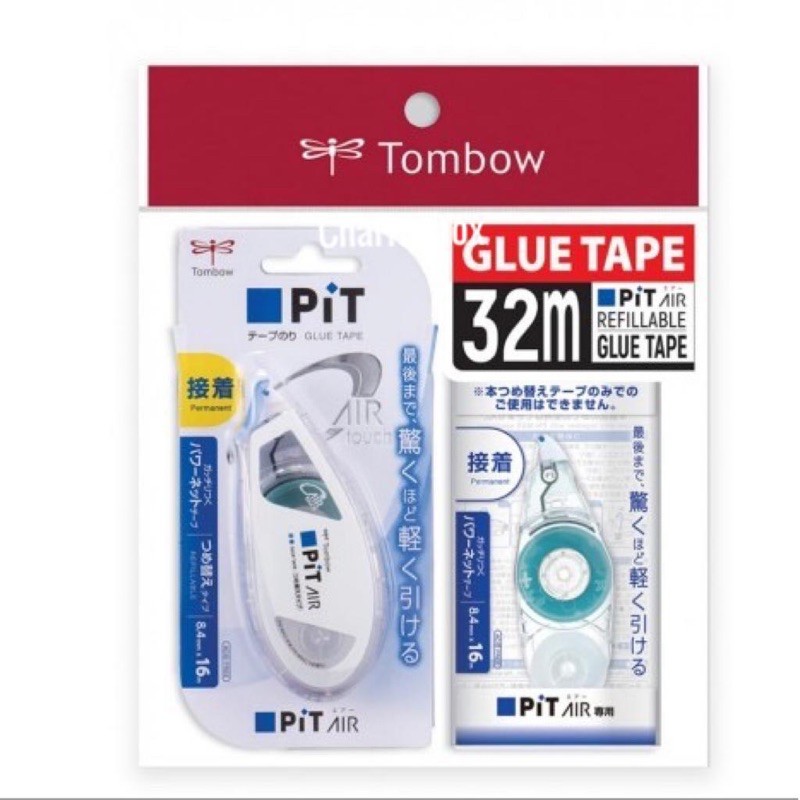 TomBow “Pit Air” glue tape with Refill Set - 8.4mm tape width - 16m ...