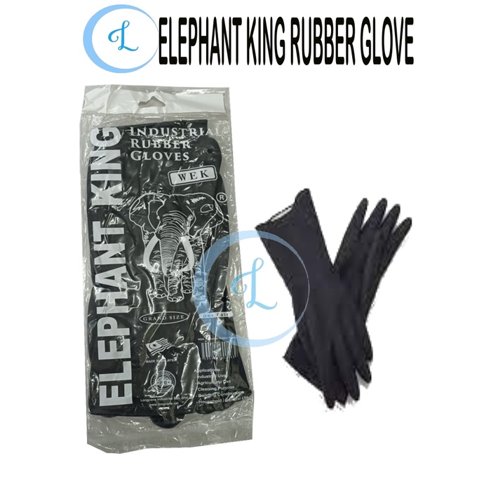 [READY STOCK] MULTIPURPOSE ELEPHANT KING RUBBER GLOVE (1 PAIR) | Shopee ...