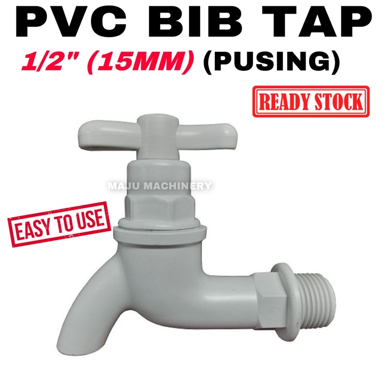 Pvc bib tap plastic 1/2" (15mm) | Shopee Malaysia